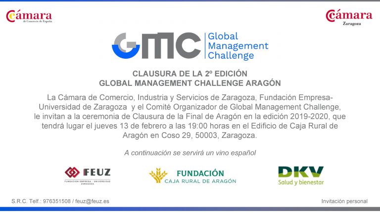Final de la Global Management Challenge Aragón 2020 — Cámara de Zaragoza
